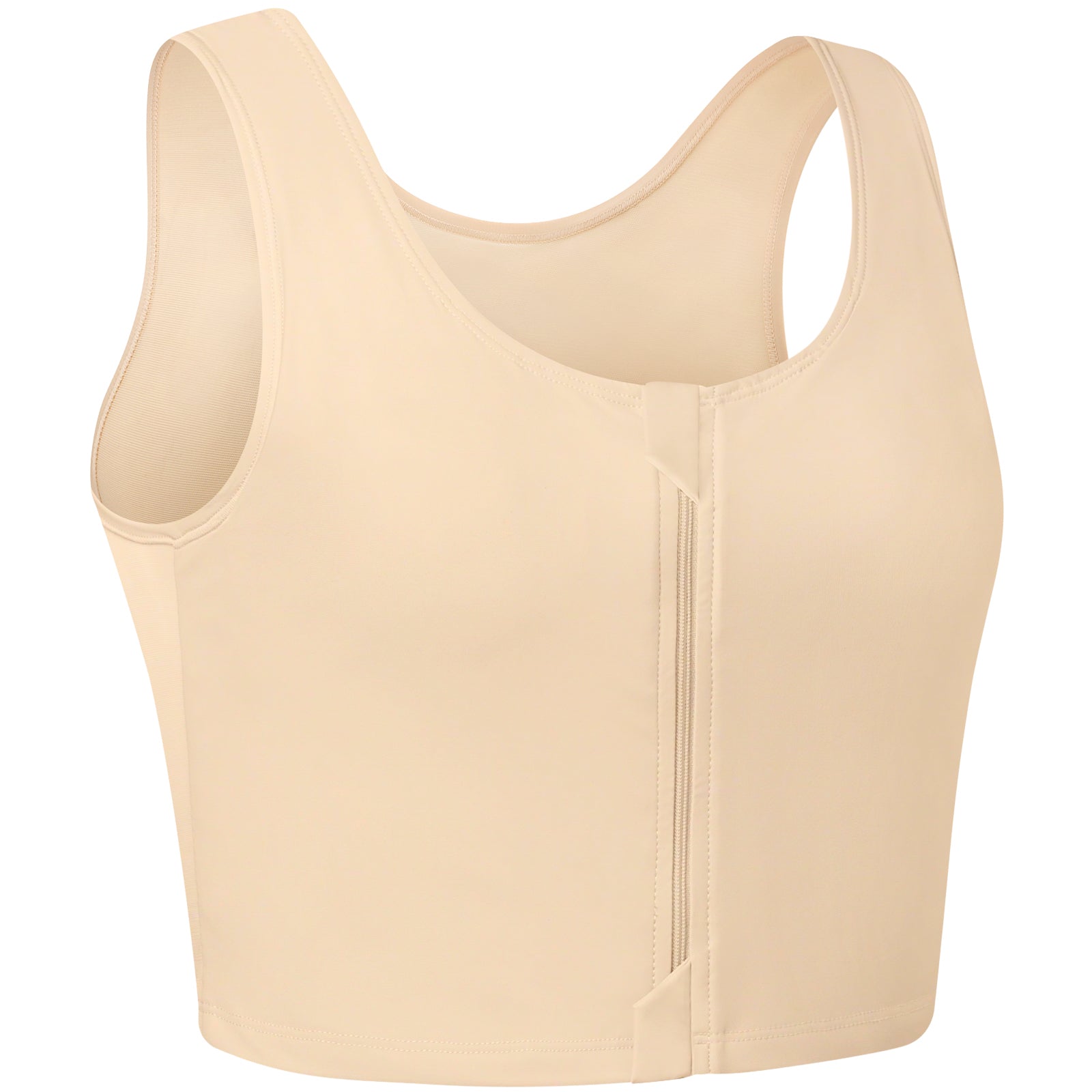 Buy XUJI Chest Binder Transgender Cosplay FTM Zip Up Breathable Black ...